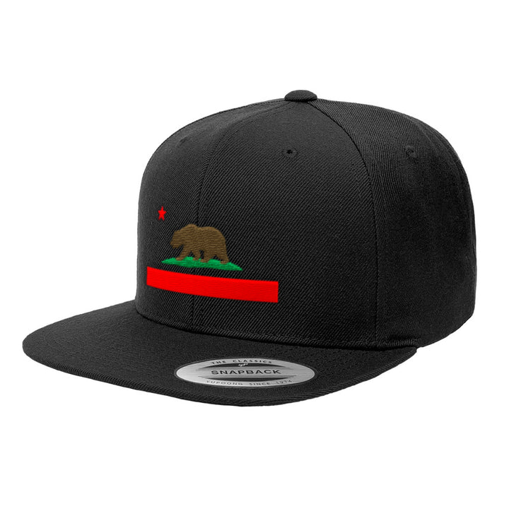California State Flag Snapback Hat Premium Republic Bear Cap 6089M ...